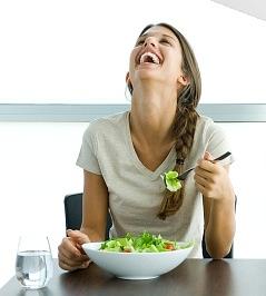 Women Laughing Alone With Salad | The Museum of Ridiculously ...