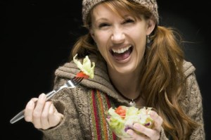 Women Laughing Alone With Salad | The Museum of Ridiculously ...